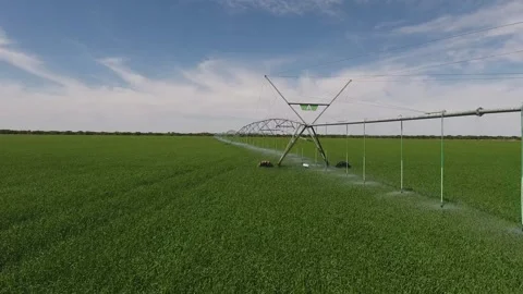 Aerial View of Pivot Irrigation System W... | Stock Video | Pond5