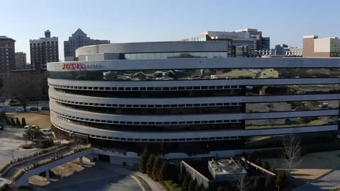 Aerial view of Prisma Health building in... | Stock Video | Pond5