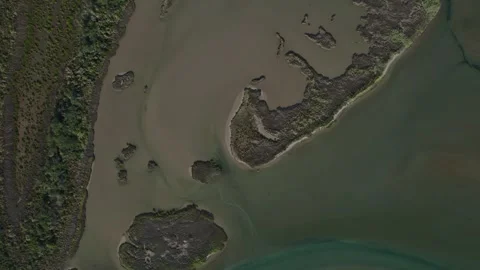 Aerial view of Pukehina Beach with natur... | Stock Video | Pond5