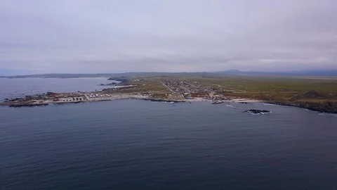 aerial view of Punta de Choros, where th... | Stock Video | Pond5