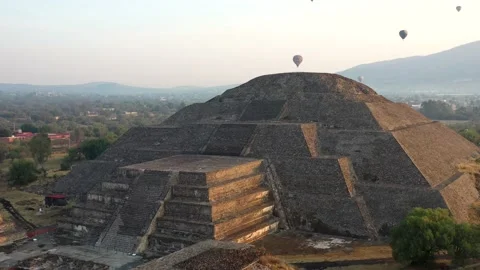 Aerial view of pyramids in ancient mesoa... | Stock Video | Pond5