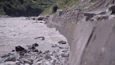 Aerial view of river Ganges in Himalayas... | Stock Video | Pond5