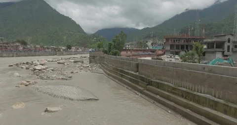 Aerial view of river Ganges in Himalayas... | Stock Video | Pond5