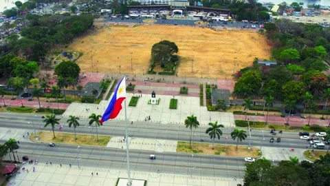 Aerial View of Rizal Monument and Luneta... | Stock Video | Pond5