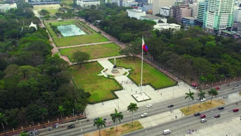 Aerial View of Rizal Monument and Luneta... | Stock Video | Pond5