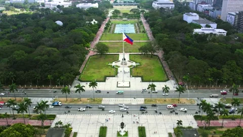 Aerial View of Rizal Park and the Philip... | Stock Video | Pond5