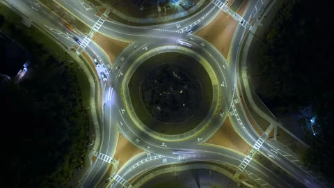 Roadway Roundabout Stock Videos – Royalty-Free HD & 4K Videos
