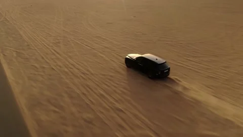 Aerial view of Rolls Roys Cullinan car d... | Stock Video | Pond5