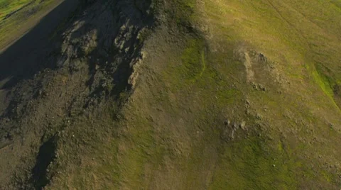 Aerial View of Rugged Volcanic Ridges, I... | Stock Video | Pond5