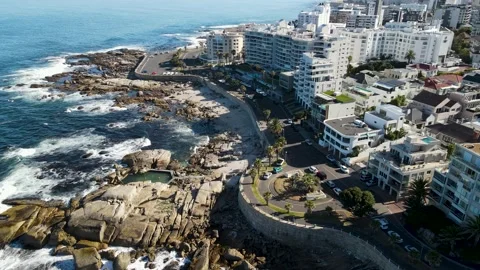 Aerial view of Saunders Rock tidal pool,... | Stock Video | Pond5