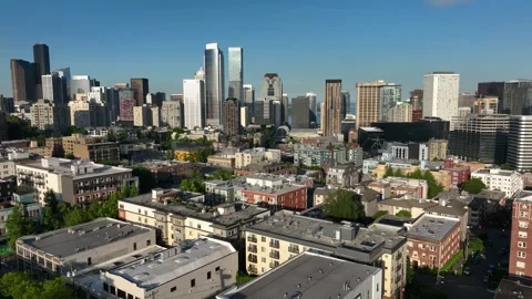 Aerial view of Seattle's First Hill neig... | Stock Video | Pond5