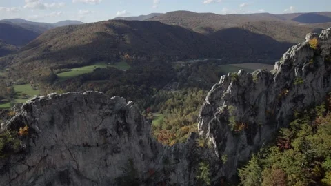 Aerial view of Seneca Rocks, West Virgin... | Stock Video | Pond5