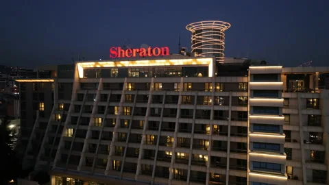Aerial view of Sheraton Grand Tbilisi Me... | Stock Video | Pond5