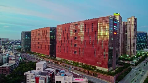 aerial view of the sky view building and... | Stock Video | Pond5