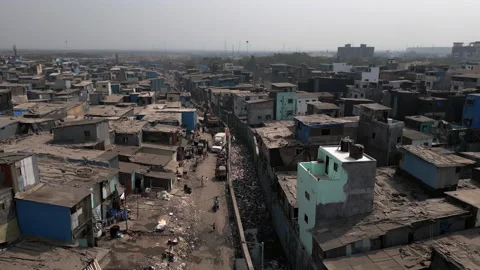 Aerial View of Slums in the Suburbs of M... | Stock Video | Pond5