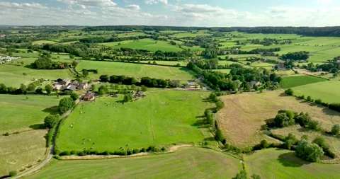 Aerial view of small river Geul in valle... | Stock Video | Pond5