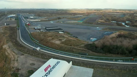 Aerial View Of Sports Car Driving At F1 ... | Stock Video | Pond5
