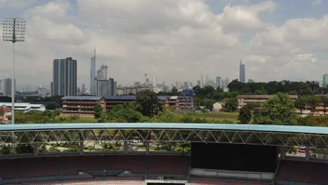 Aerial view of Stadium Bola Sepak Cheras | Stock Video | Pond5