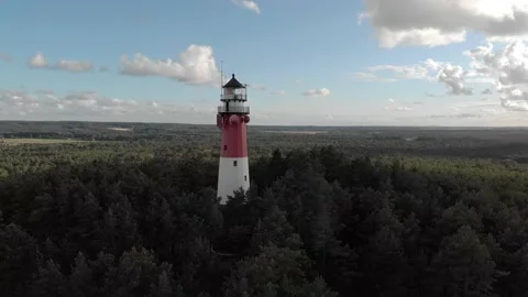 Aerial view of Stilo lighthouse amid pin... | Stock Video | Pond5