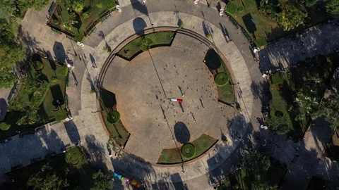 Aerial view straight down ascending over... | Stock Video | Pond5