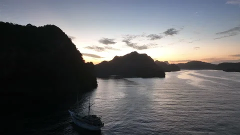 Aerial View of Sunrise, Islands, and Sma... | Stock Video | Pond5