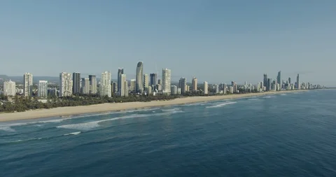 Aerial view Surfers Paradise resort skys... | Stock Video | Pond5