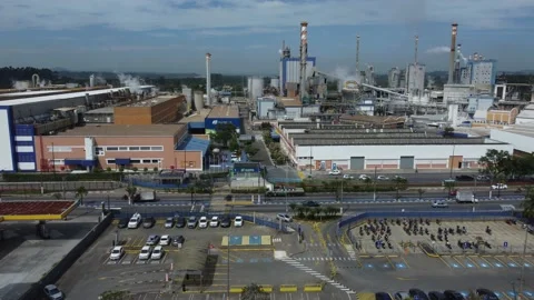 Aerial view of the SuzanoPaper And Cellu... | Stock Video | Pond5