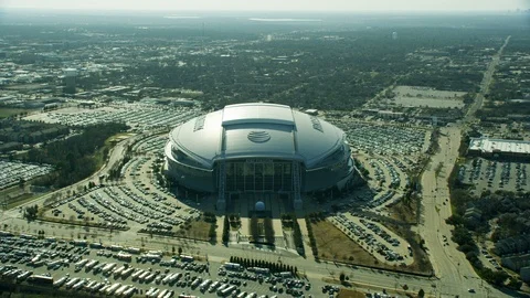 Aerial view AT&T NFL football Stadium Da... | Stock Video | Pond5