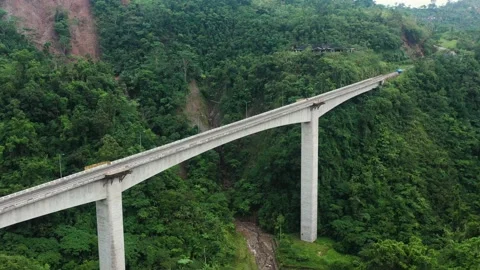 Aerial View Of The Tallest Bridge In The... | Stock Video | Pond5