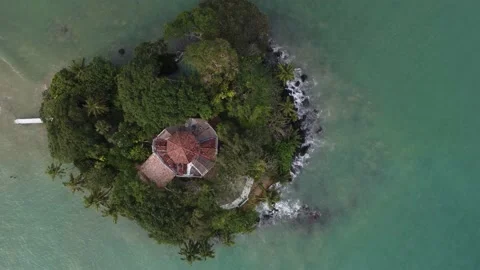 Aerial view of Taprobane island in Sri L... | Stock Video | Pond5