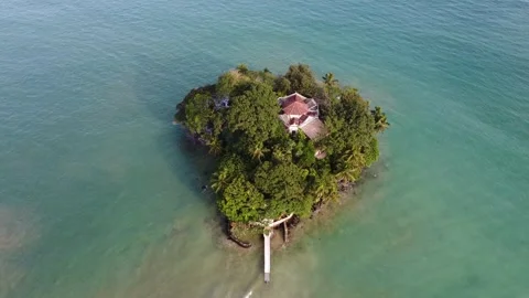 Aerial view of Taprobane island in Sri L... | Stock Video | Pond5