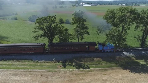 Aerial View of a Thomas the Tank Engine ... | Stock Video | Pond5