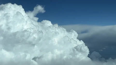 Aerial view of the top of a huge cumulon... | Stock Video | Pond5
