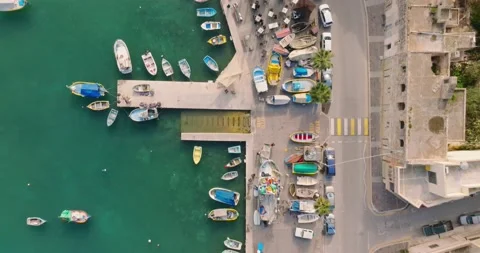 Aerial view top view of traditional malt... | Stock Video | Pond5