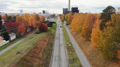 Aerial view of Toppila district in Oulu,... | Stock Video | Pond5
