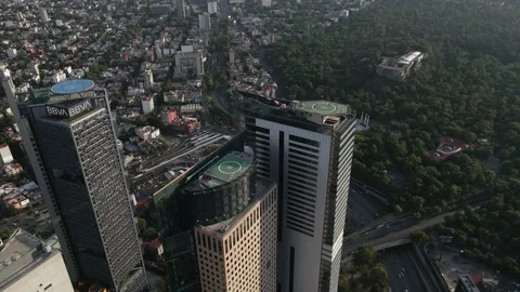 Aerial View Of Torre BBVA, Torre Mayor, ... | Stock Video | Pond5