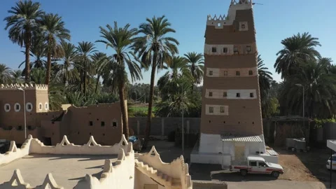 Aerial view of a traditional mud house i... | Stock Video | Pond5