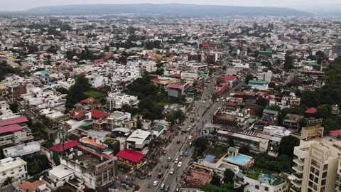 Aerial view of Traffic in Dehradun, Utta... | Stock Video | Pond5