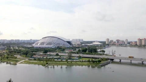Aerial View Of Traffic In Merdeka Bridge... | Stock Video | Pond5