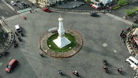 Aerial View of Tugu Jogja or Yogyakarta ... | Stock Video | Pond5