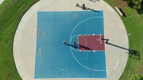 Aerial view of two guys competing in a g... | Stock Video | Pond5