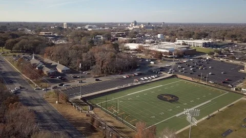 Aerial View Tyler Junior College Footbal... | Stock Video | Pond5