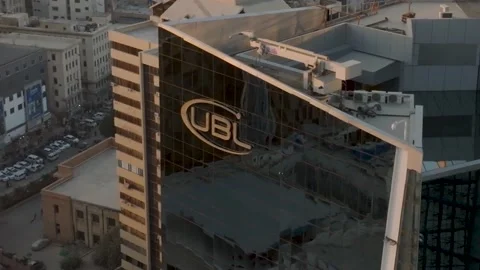 Aerial View Of UBL Logo On Side Of Head ... | Stock Video | Pond5