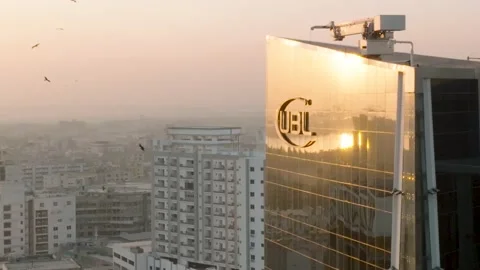 Aerial View Of UBL Logo On Side Of Head ... | Stock Video | Pond5