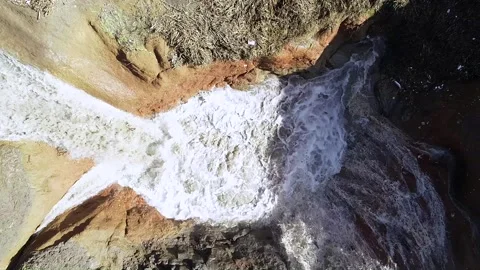 aerial view of underground sinkhole wate... | Stock Video | Pond5