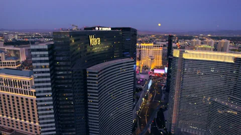 Aerial view of the Vdara and The Cosmopo... | Stock Video | Pond5