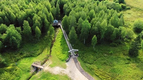 Aerial view from the Volga River Source.... | Stock Video | Pond5