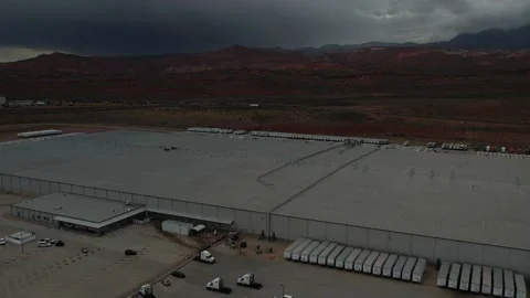 Aerial view of a Walmart Distribution Ce... | Stock Video | Pond5