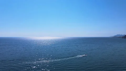 Aerial View Water sports Bumper Tube Rid... | Stock Video | Pond5