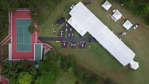 Aerial view of wedding reception celebra... | Stock Video | Pond5